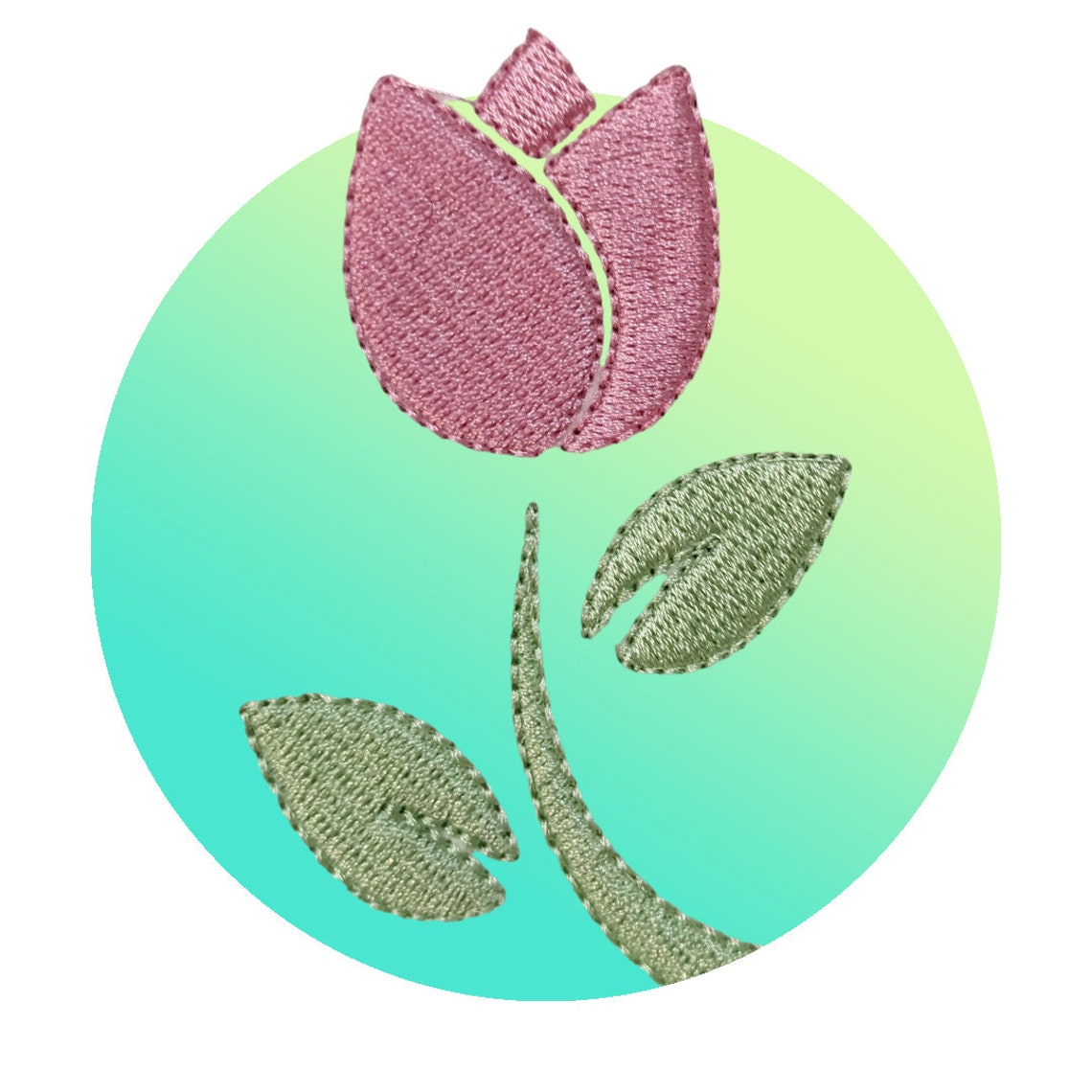 Tulip Embroidery Design: 5 Sizes - Machine Embroidery (digital Download ...