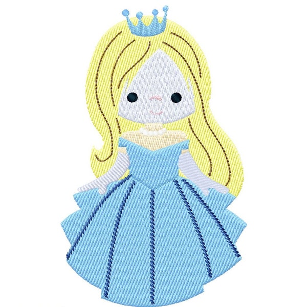 Princess Embroidery Design - Etsy