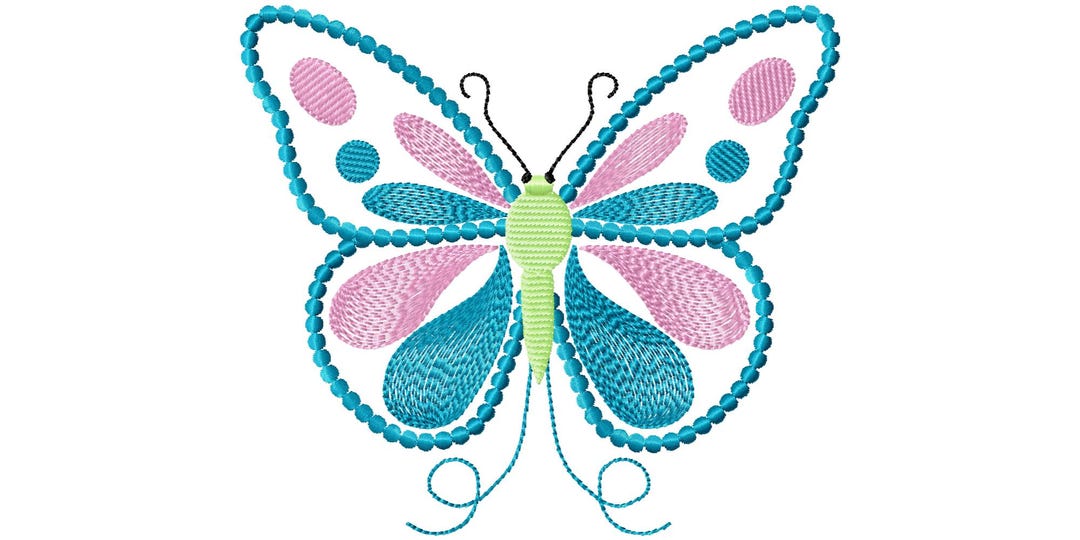 Butterfly Embroidery Design: 3 Sizes, Machine Embroidery (digital ...