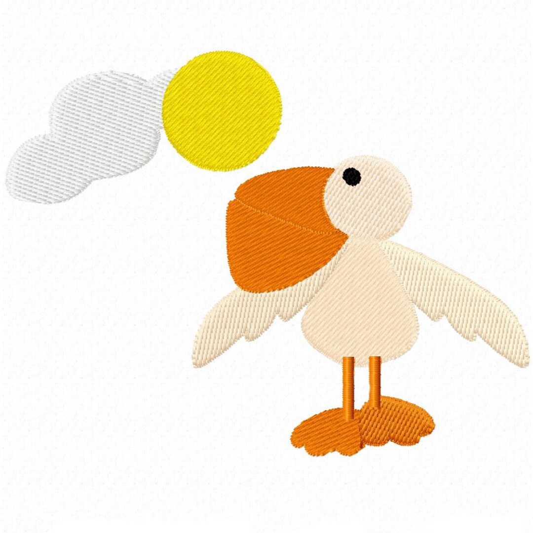 Pelican Machine Embroidery Design - Etsy