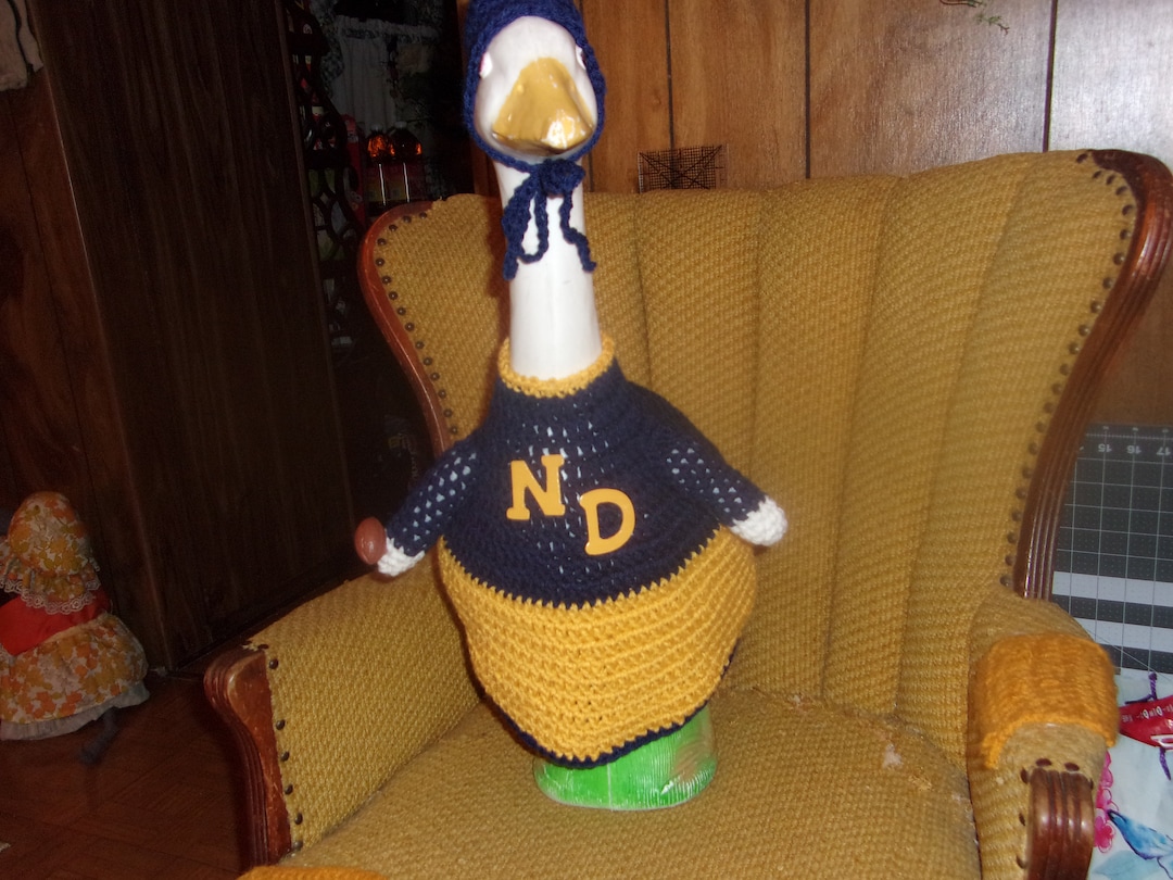 Notre Dame Football Goose Geese Outfit Crochet Lawn Goose - Etsy