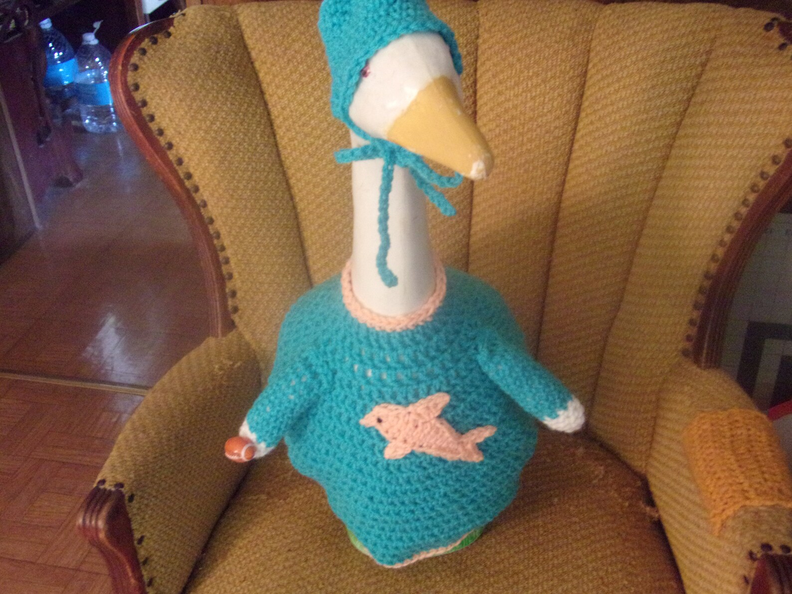 Miami Dolphins Football Goose Geese Outfit Crochet Lawn Geese Clothes ...