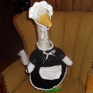French Maid Goose Geese Outfit Crochet Goose Clothes Outdoor Patio ...