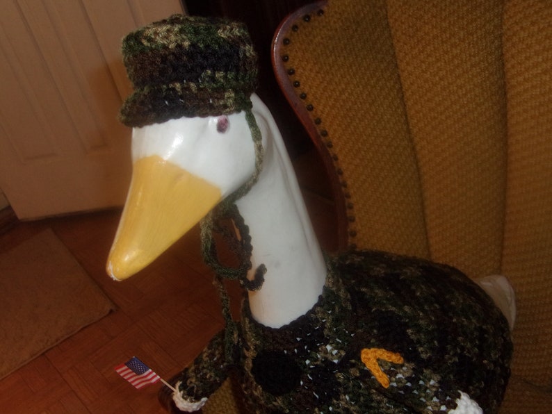 Soldier US Army Private Goose Geese Outfit Crochet Garden - Etsy