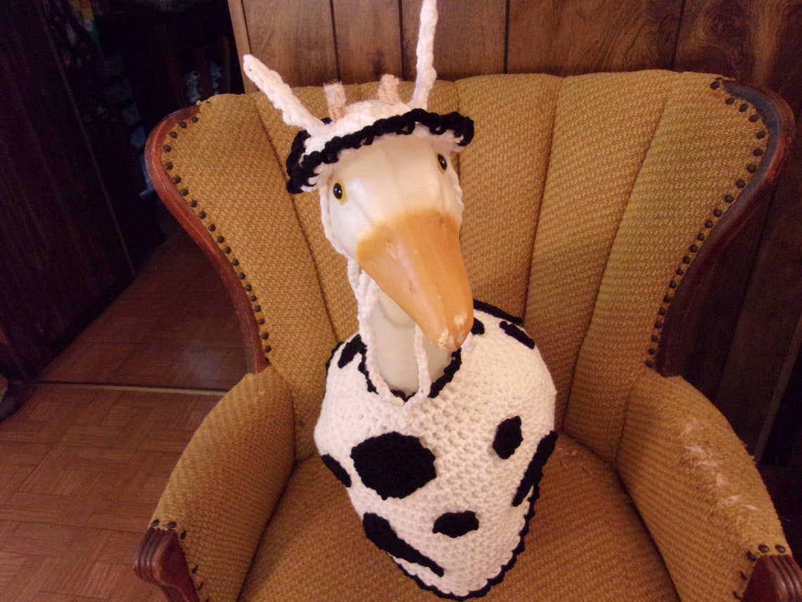 Cow Goose Geese Outfit Crochet Dress Outdoor Decor Garden - Etsy