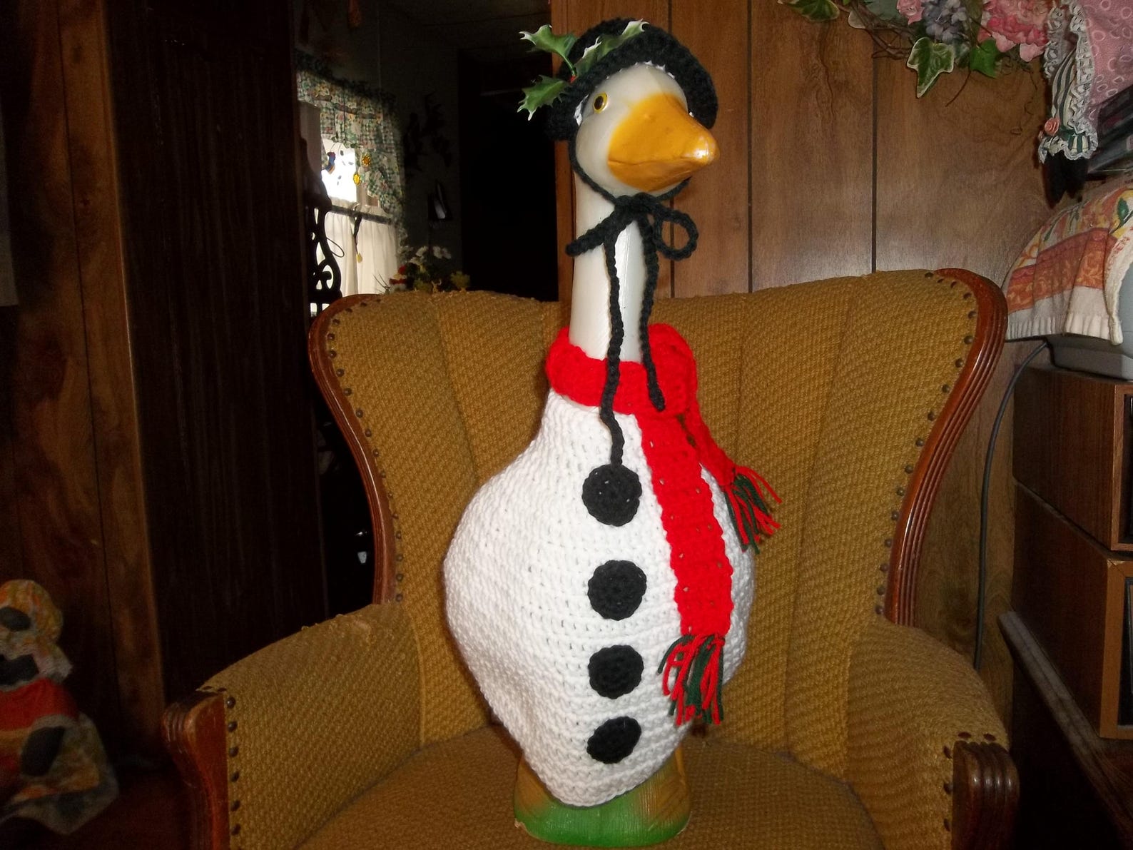 Snowman Christmas Goose Geese Outfit Dress Clothing Outdoor Decor ...
