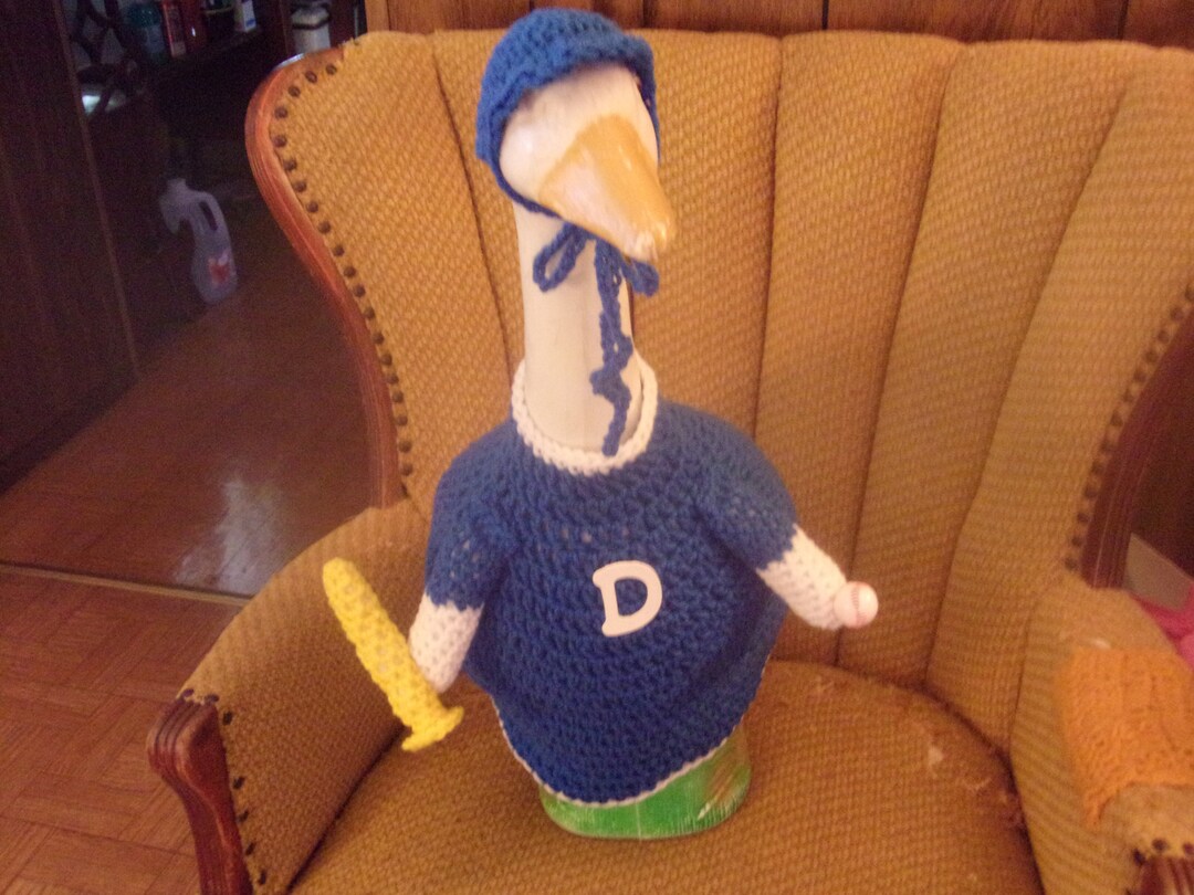 Dodgers LA Baseball Goose Geese Outfit Crochet Lawn Goose Clothes ...