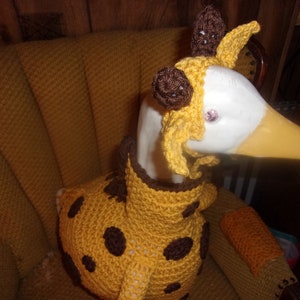 Giraffe Goose Geese Crochet Outfit Lawn Goose Clothes Garden Patio ...
