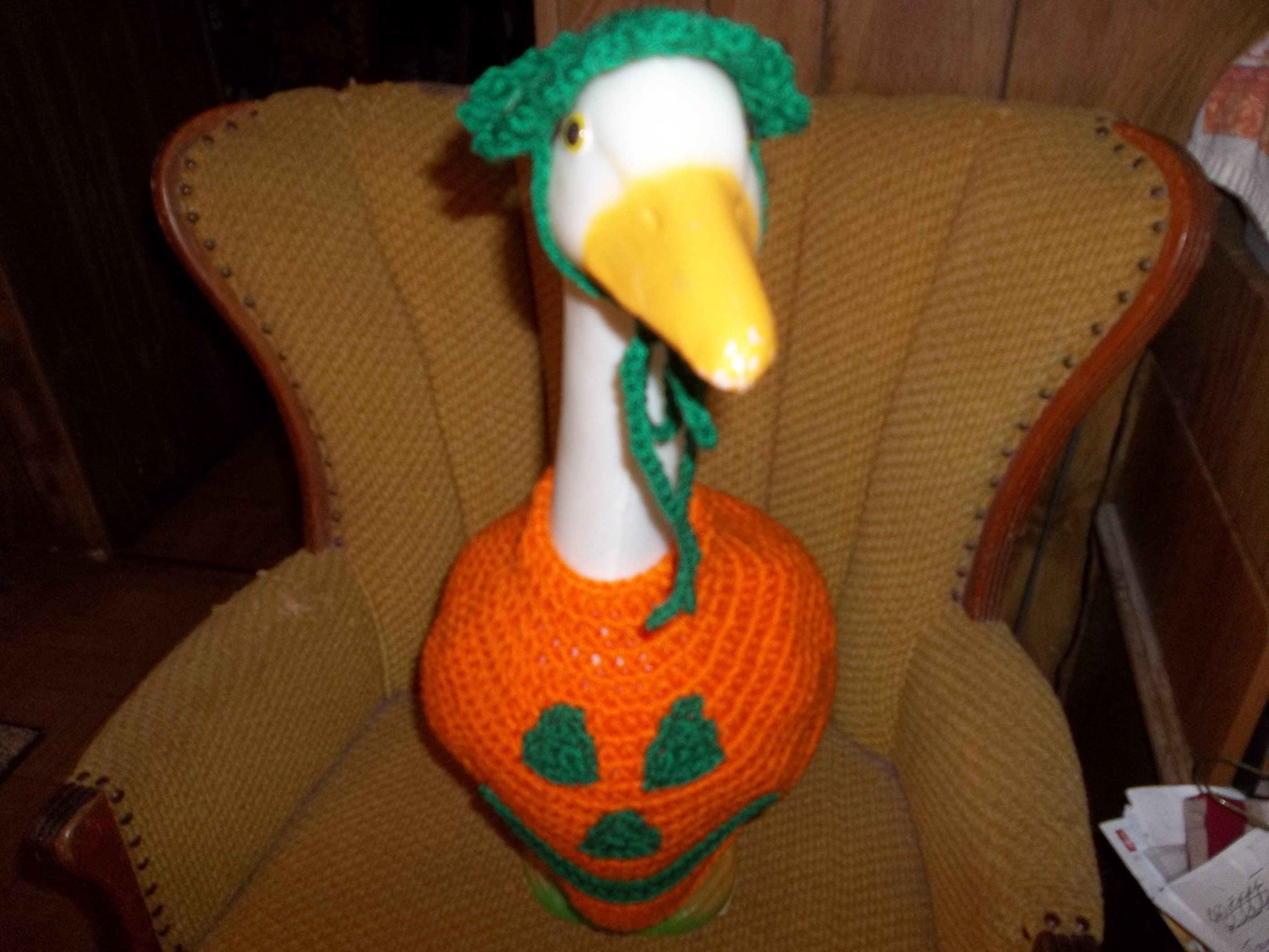 Pumpkin Face Halloween Goose Geese Outfit Crochet Outfit Lawn - Etsy