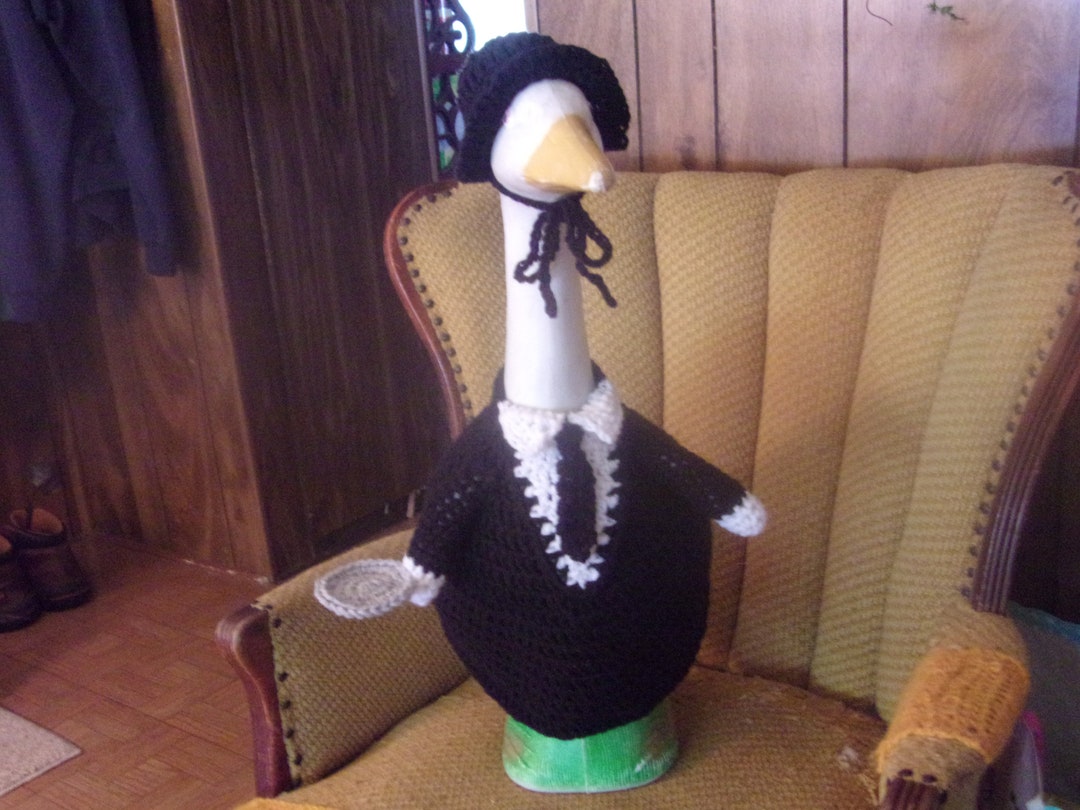 Butler Goose Geese Outfit Lawn Goose Clothes Garden Statue Dress Yard ...