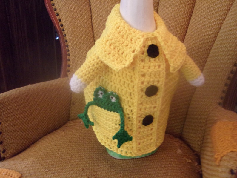 Raincoat and Frog Goose Geese Outfit Crochet Lawn Goose - Etsy