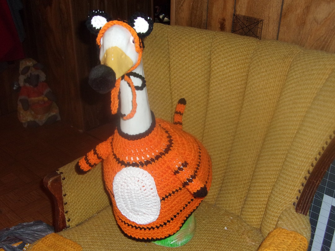 Tiger Goose Geese Outfit Lawn Goose Clothes Garden Statue Dress Patio ...