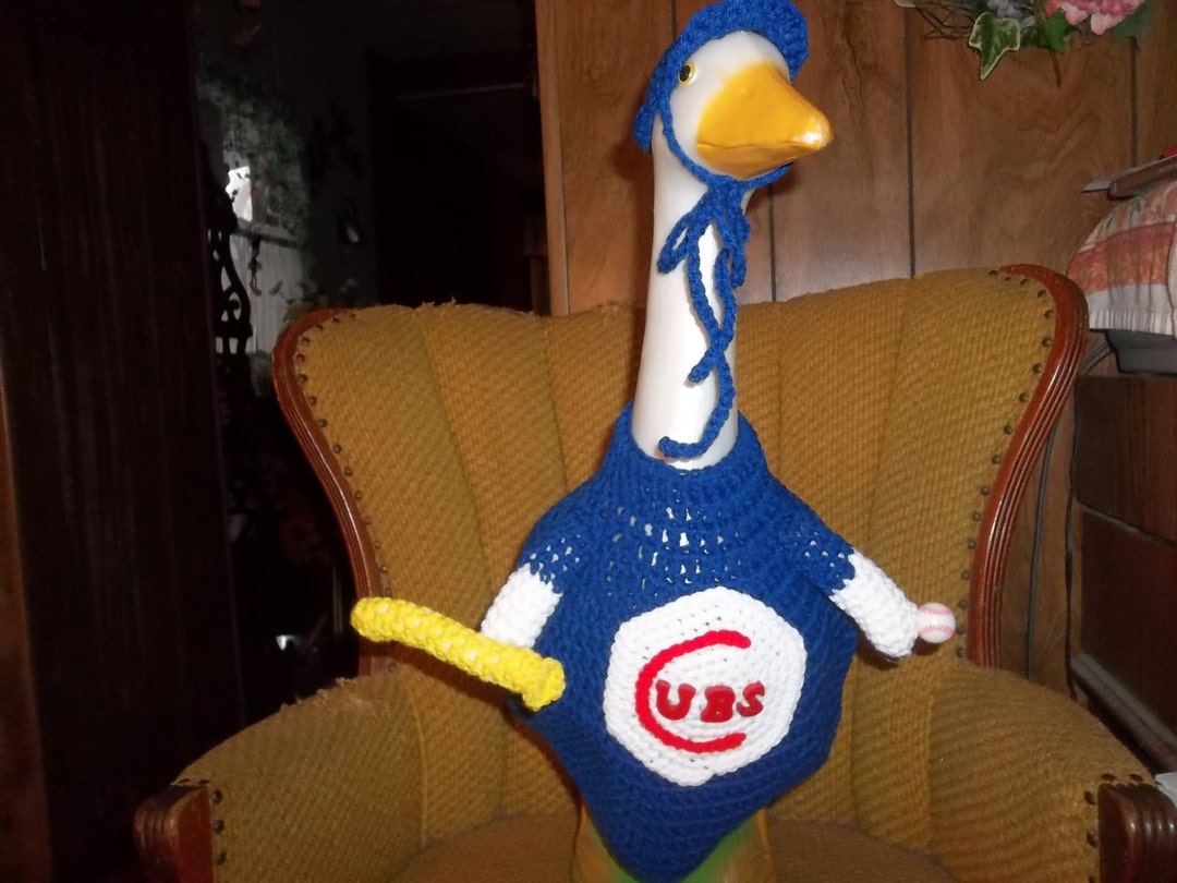Chicago Cubs Baseball Crochet Geese Goose Outfit Dress Outdoor Decor ...