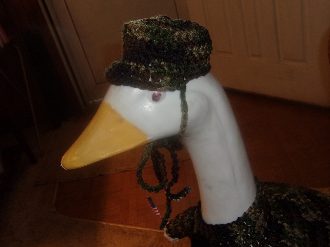 Soldier US Army Private Goose Geese Outfit Crochet Garden Statue ...