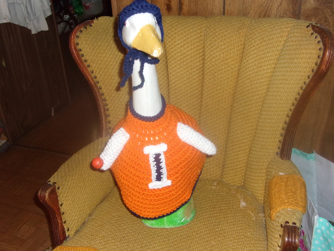 Fighting Illini Goose Geese Basketball Outfit Crochet Lawn Goose ...