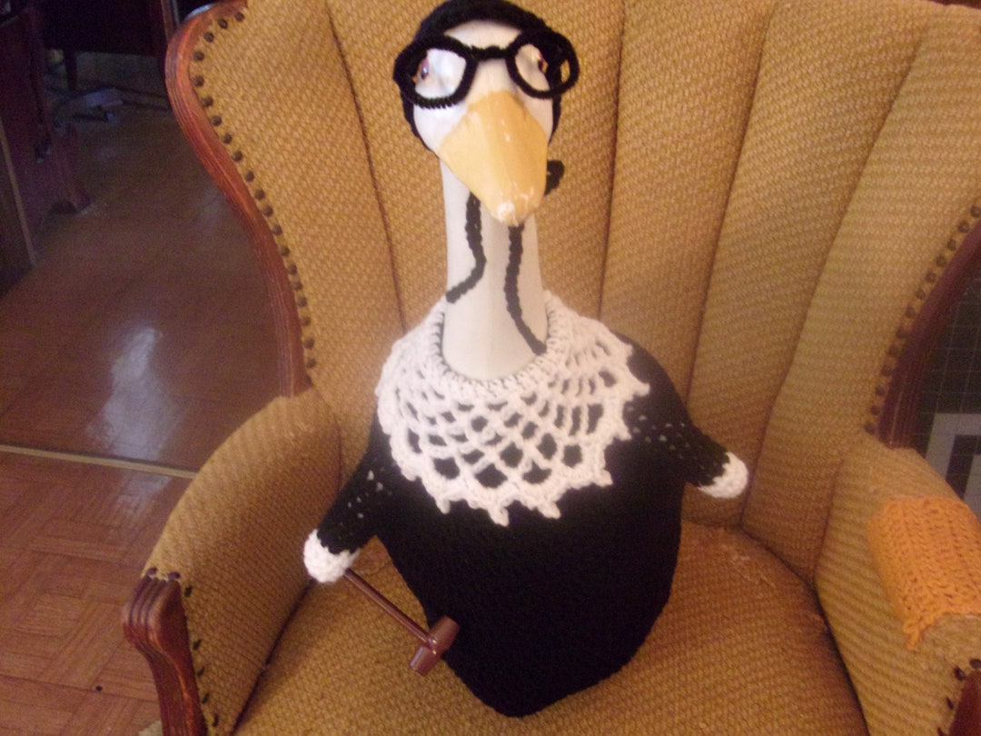 Justice Ginsburg Goose Geese Outfit Crochet Federal Judge Lawn Goose ...