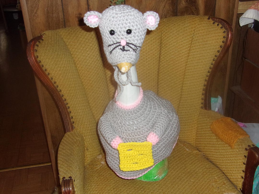 Mouse and Cheese Goose Geese Outfit Crochet Lawn Goose Clothes Outdoor ...