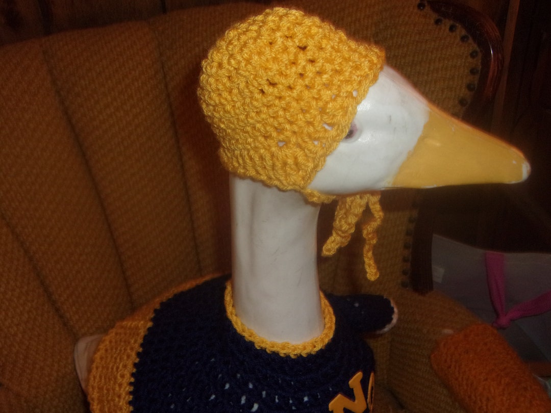 Notre Dame Football Goose Geese Outfit Crochet Lawn Goose Clothes ...