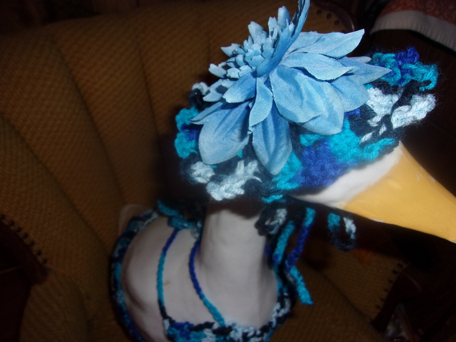 Bikini With Flower Blue Goose Geese Outfit Crochet Lawn Goose - Etsy