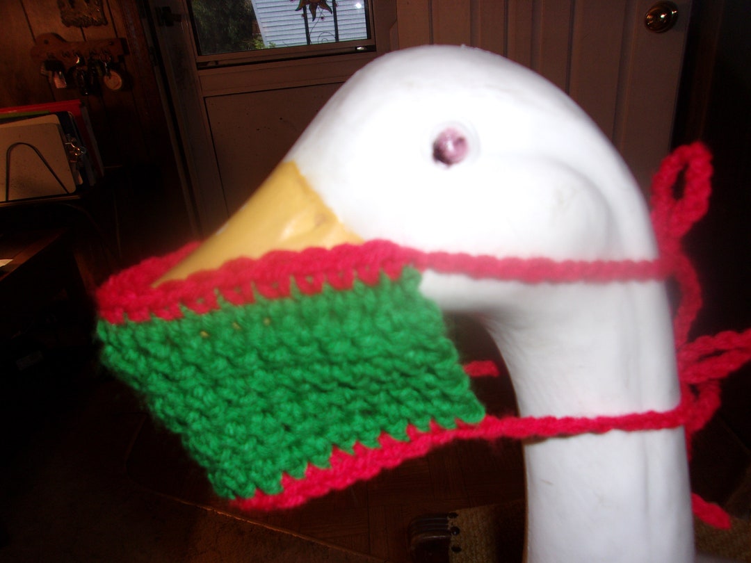 Geese Mask Green and Red Goose Geese Outfits Outdoor Garden Dress Lawn ...