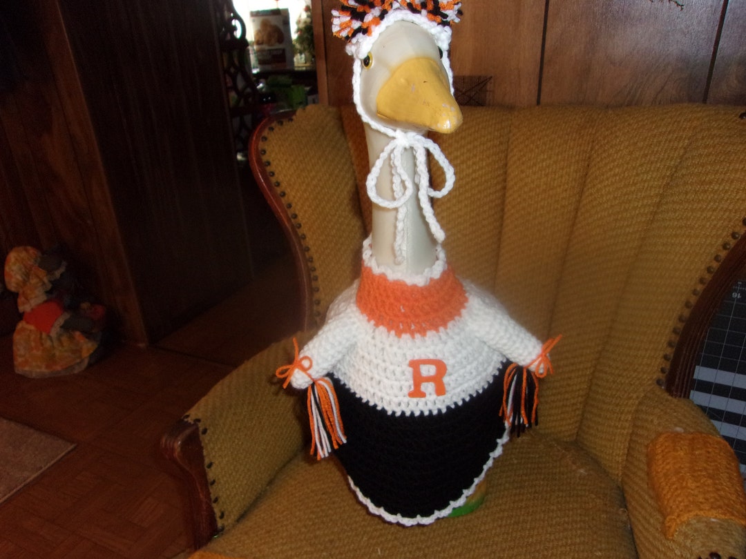 Cheerleader Goose Geese Outfit Crochet Lawn Goose Clothes Garden Yard ...