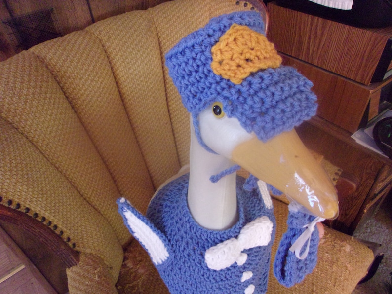 Stork Boy Goose Geese Outfit Crochet Lawn Goose Clothes Outdoor Garden ...