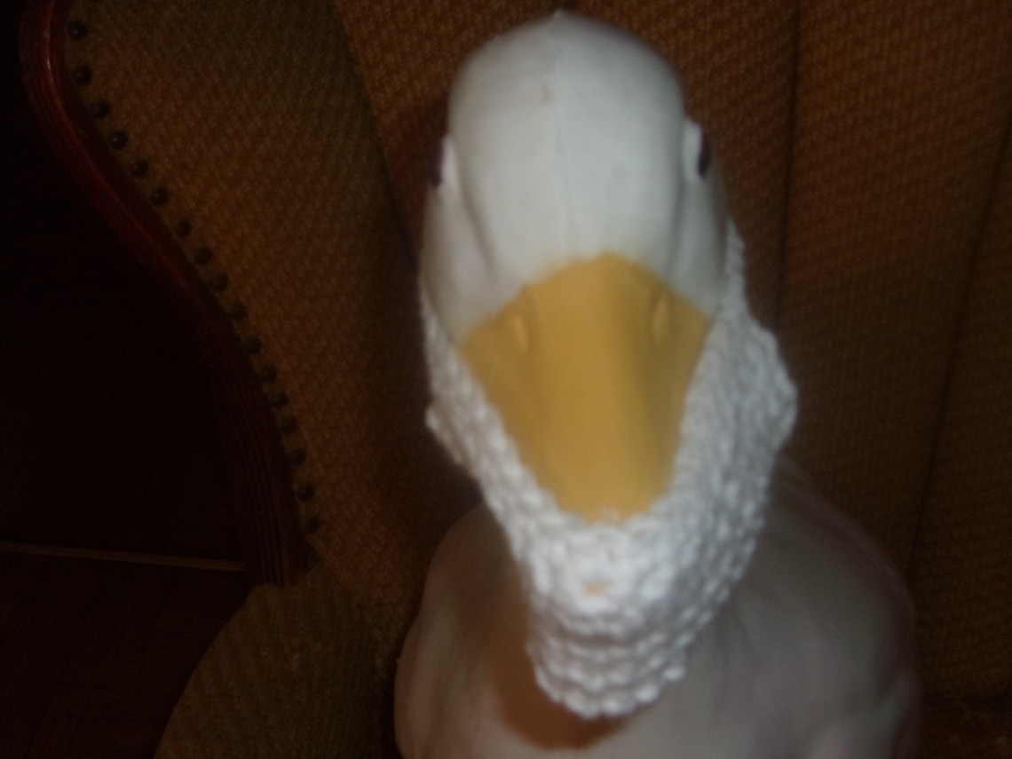 Geese Mask White Geese Outfit Crochet for Lawn and Garden Statues Goose ...