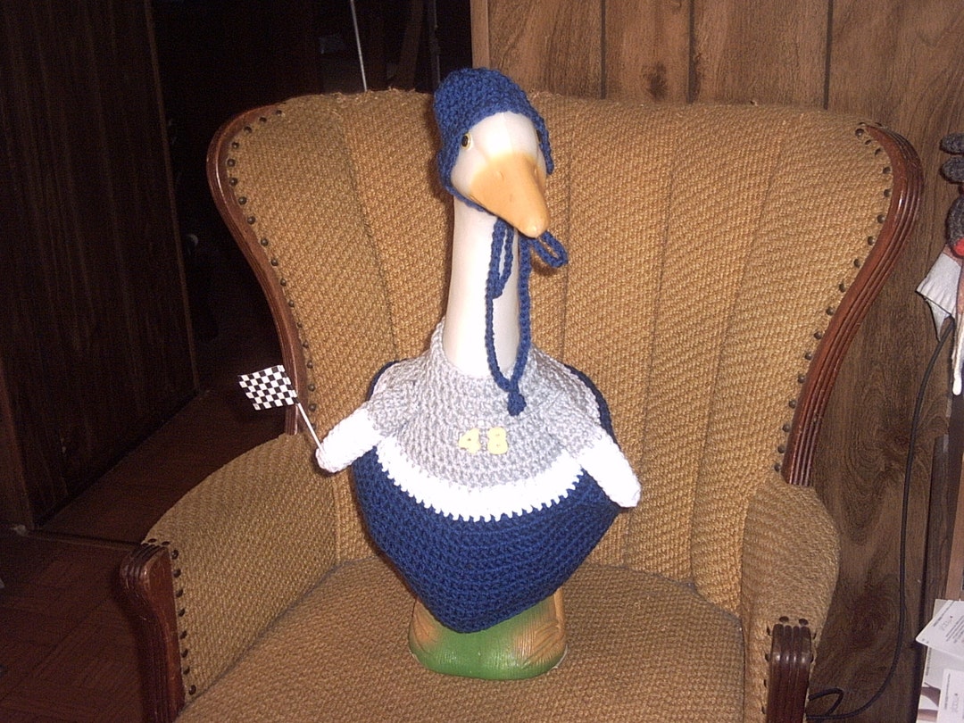 NASCAR Race Winner Goose Geese Outfit Crochet Lawn Geese Clothes ...