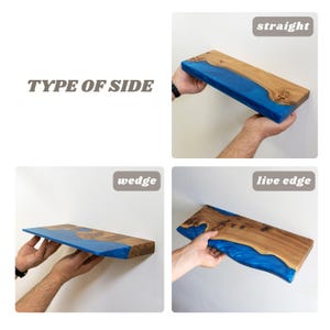 Modern Black Epoxy & Wood Shelf for Bathroom – Custom Floating Shelves ...