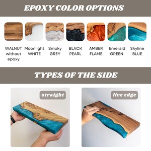 Floating Shelf for the Wall Decor Made of Epoxy Resin & Wood – Wall ...