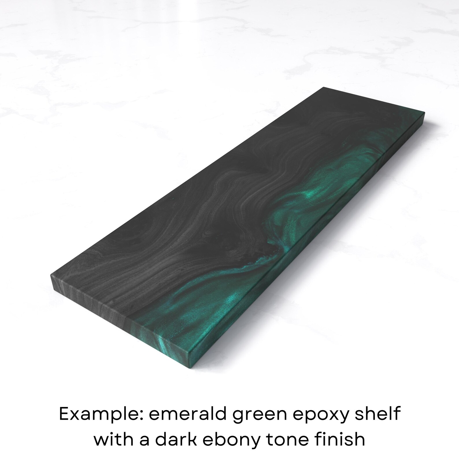 Modern Display Shelf - Hanging Shelf With Amber Epoxy & Dark Wood for ...