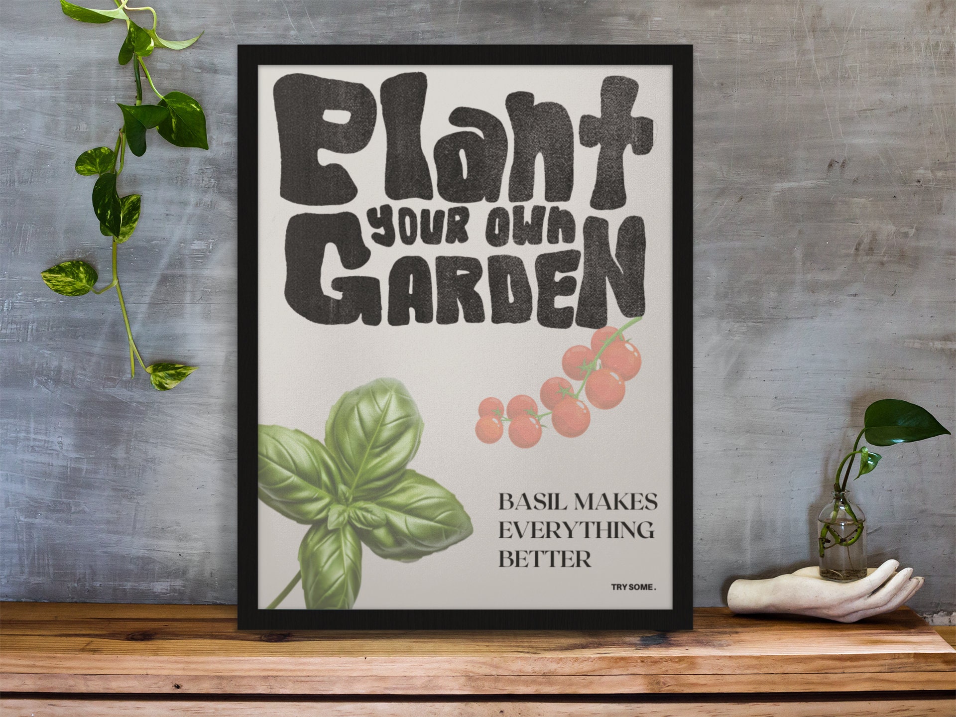 Plant Your Own Garden Quote Wall Print, Quote Wall Art, Digital Print ...