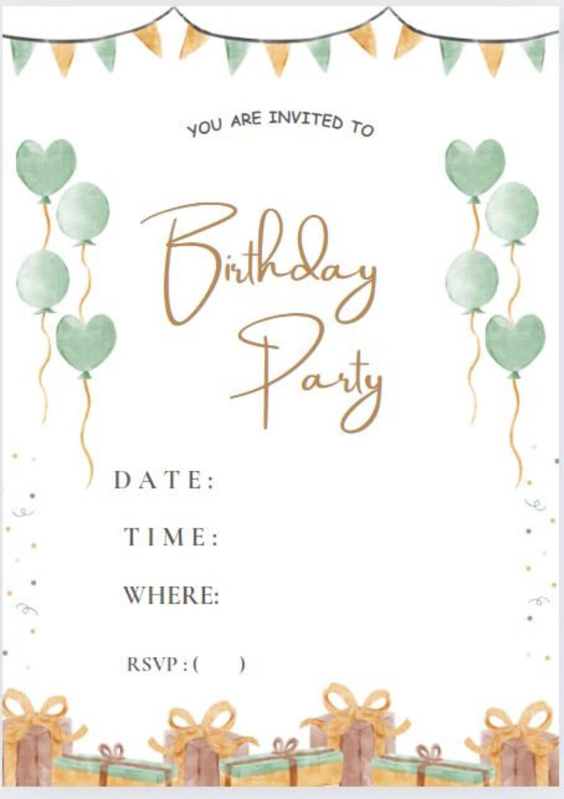 Party Invitation - Etsy