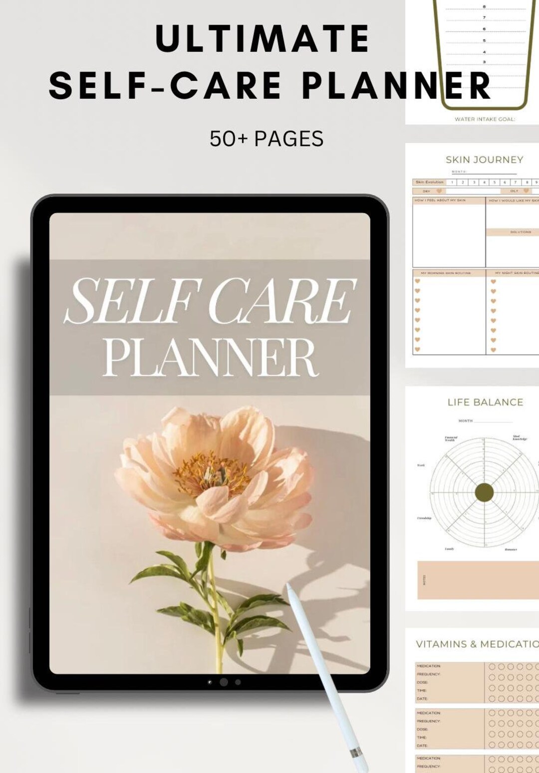 Ultimate Digital SELF-CARE PLANNER | Wellness Tracker, Beauty Goal ...