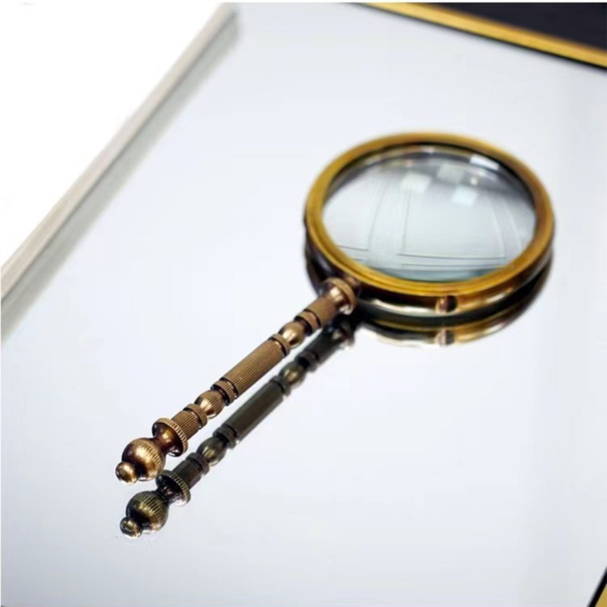 Brass Hand-carved Magnifying Glass, Study Decoration Gift - Etsy