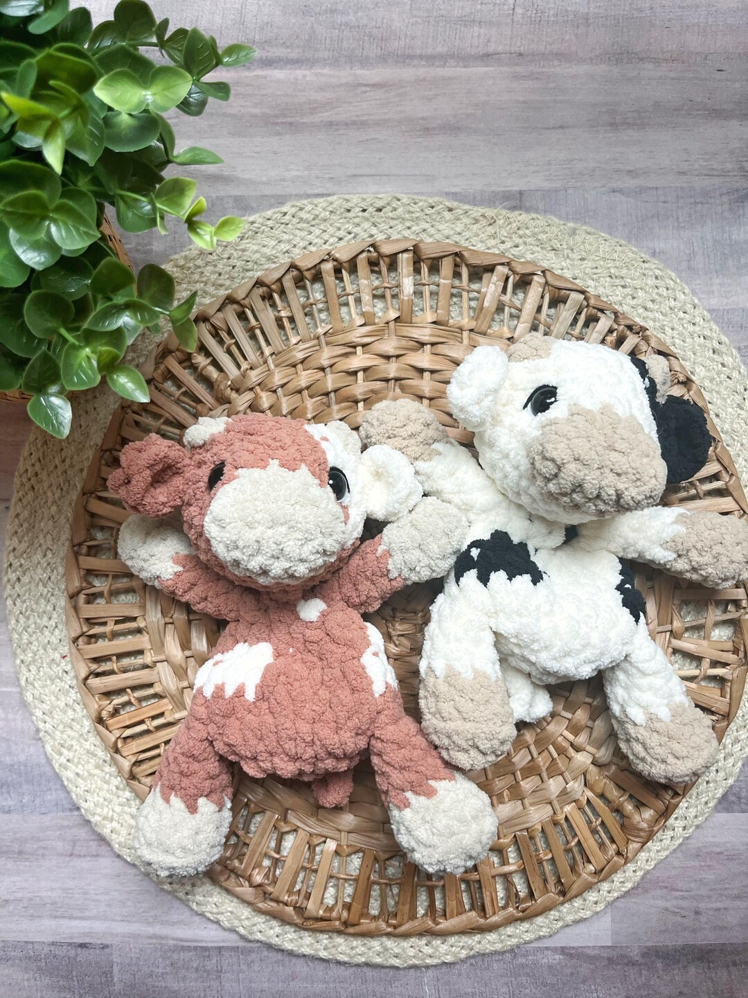 Crocheted Cow Plush – Handmade Stuffed Animal, Heirloom Toy - Etsy