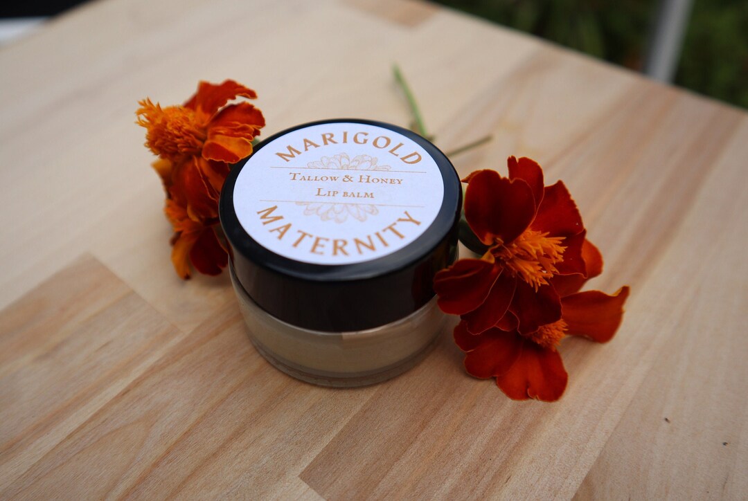 Grass-fed Tallow Lip Balm, Local Honey, Dry Lip Moisturizer - Etsy