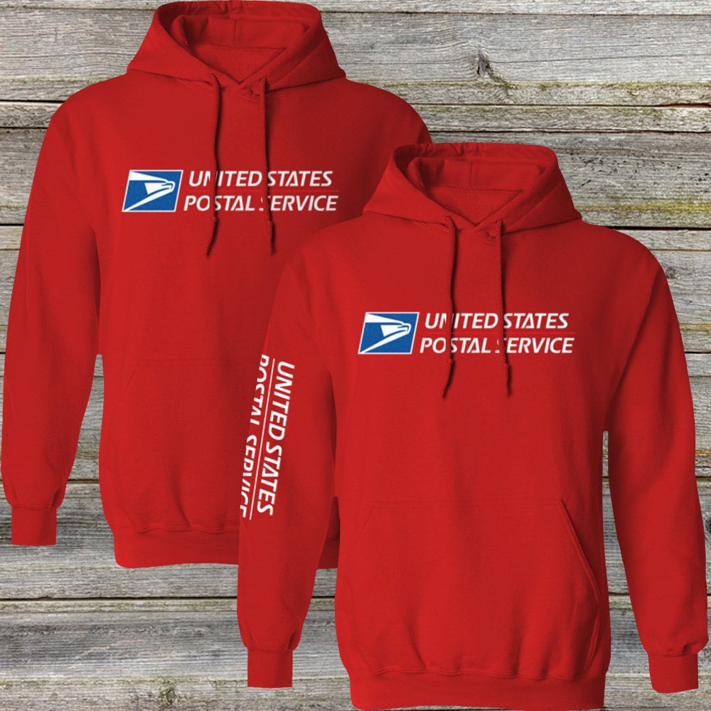 USPS Wordmark Logo Hoodie United States Postal Service Hooded ...