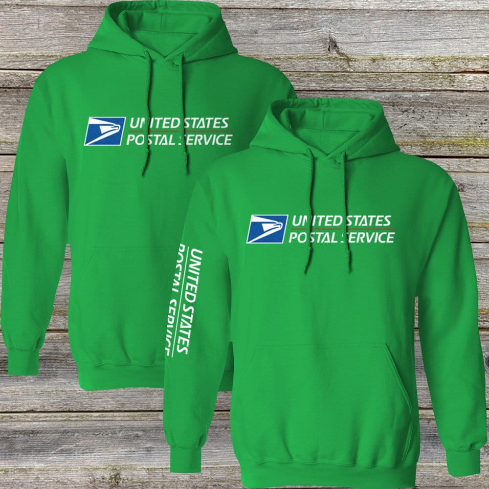 USPS Wordmark Logo Hoodie United States Postal Service Hooded ...