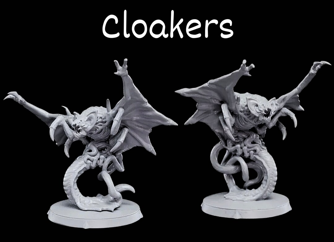 Cloaker Nightmare Cloak Unpainted D&D Miniature Pathfinder Underdark ...