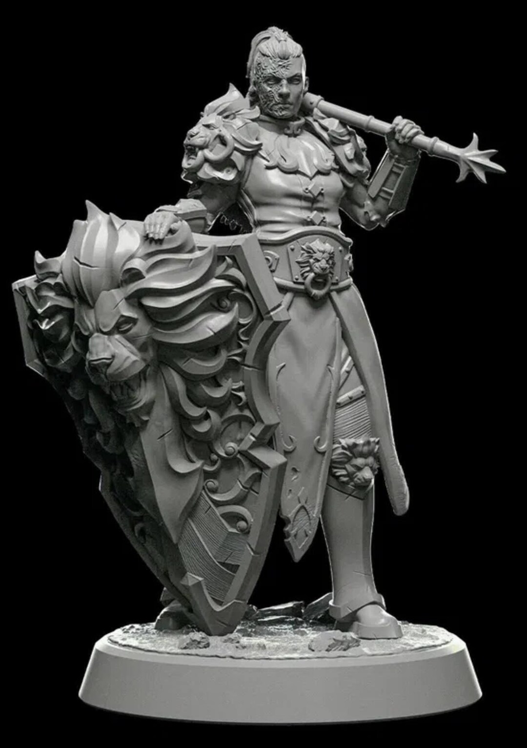 Female Human Fighter Paladin Cleric Flail Shield Woman Conqueror ...