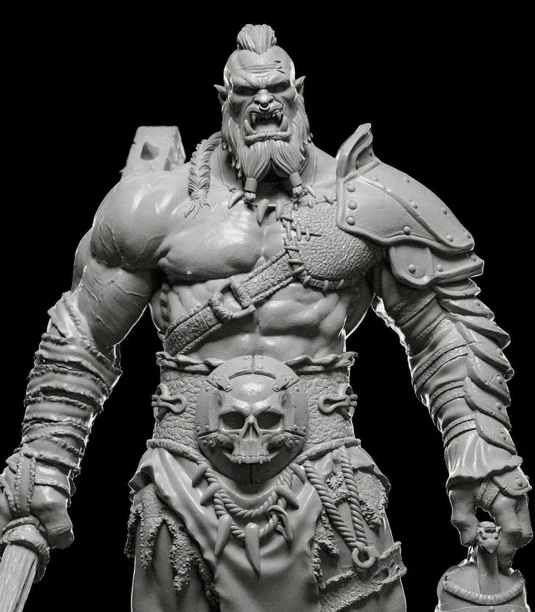 Orc Commander Barbarian Warrior Fighter Half-orc Colosseum D&D Mini ...
