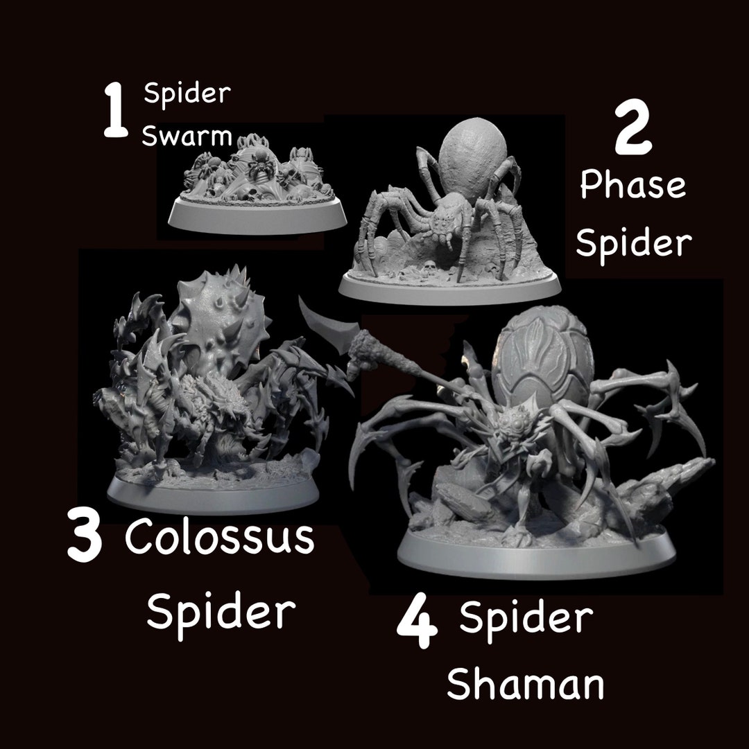 Giant Spiders Phase Spider Spider Swarm Spider Shaman Colossus Spider ...