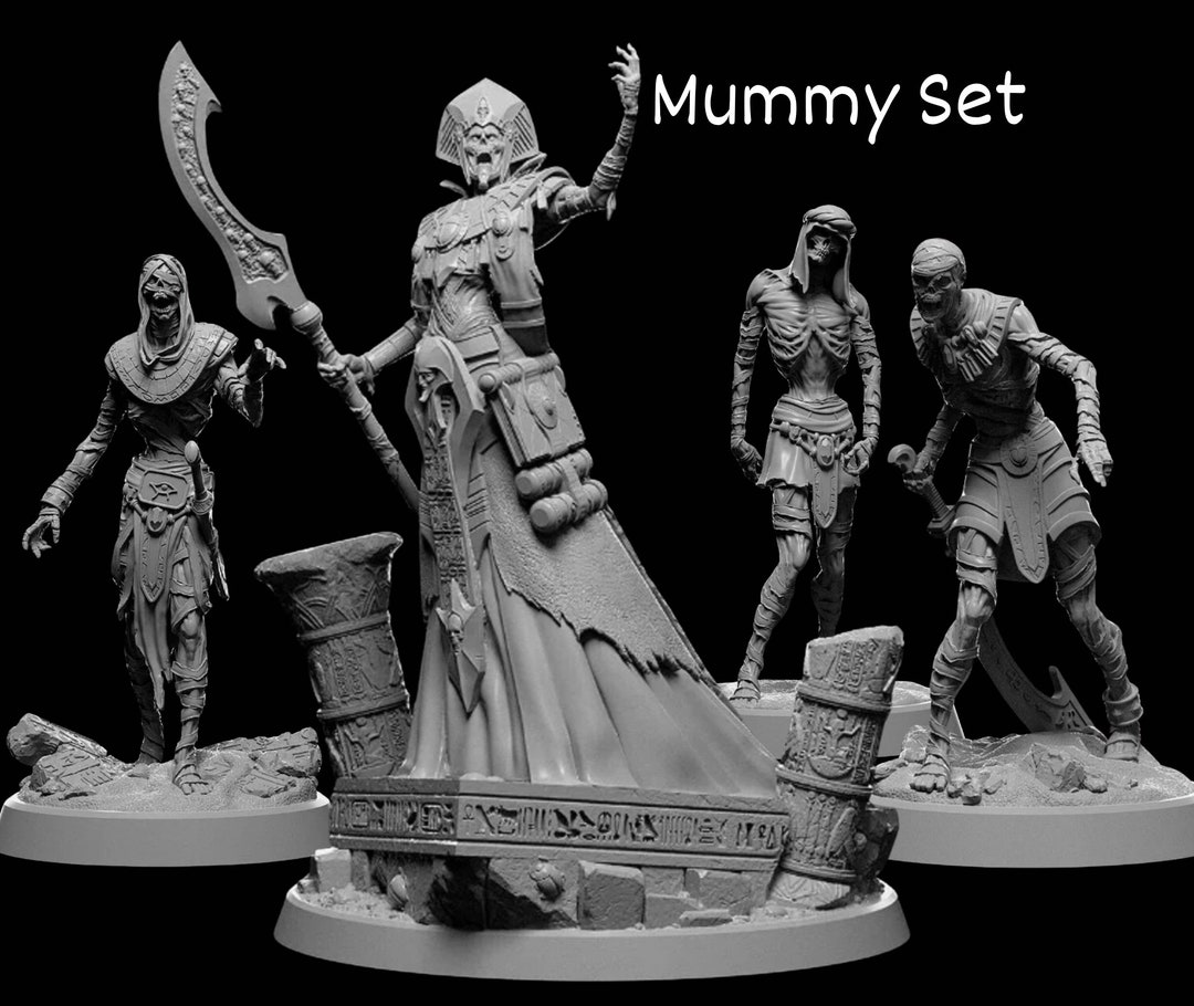Mummy Pharaoh Lich Egyptian Miniatures Desert Mummies Undead Pharaoh ...