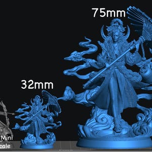 Elementalist Sorcerer Wizard Caster D&D 32mm 75mm Mini Warlock NPC ...