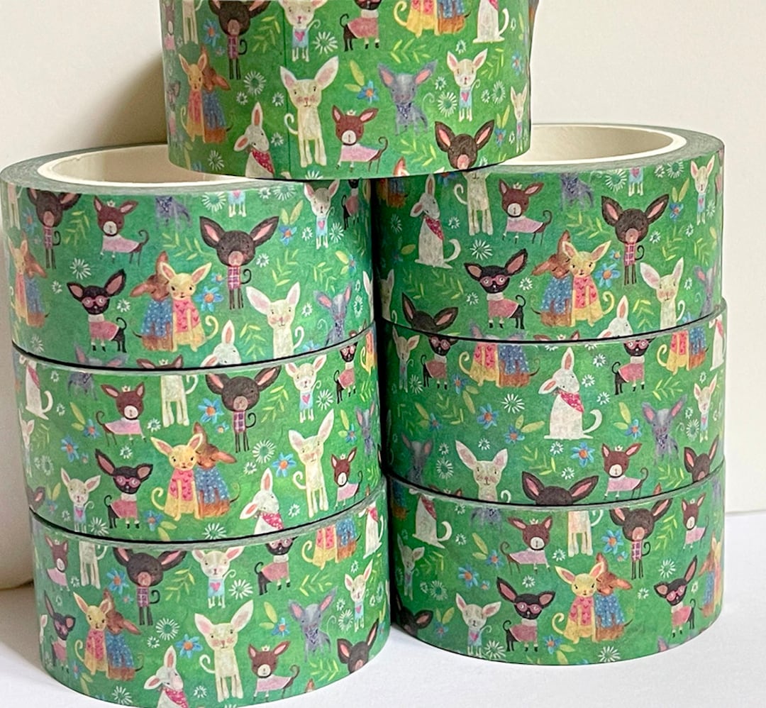 Chihuahua Tiny Dog WASHI TAPE 20mm X 10m Craft Tape Washi Scrapbooking ...