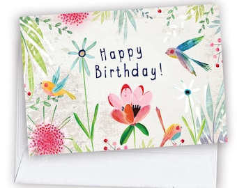 Spring Happy Birthday Card - Etsy