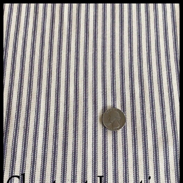 Blue Ticking Fabric - Etsy