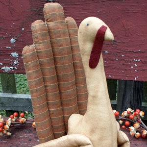 Tom Turkey EPATTERN - Primitive Thanksgiving Fall Autumn Cloth Doll ...