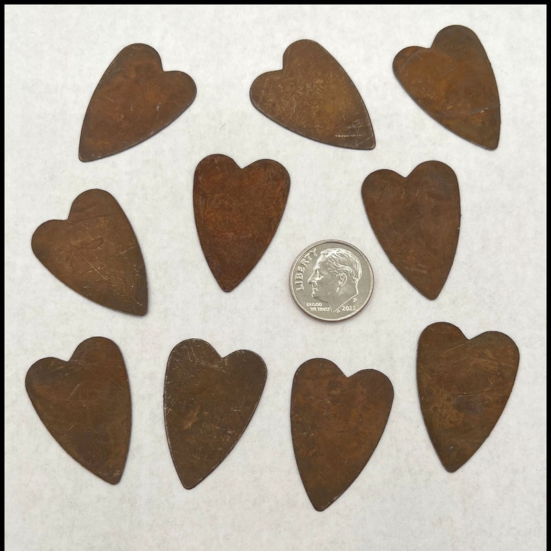 Rusty Hearts - Etsy